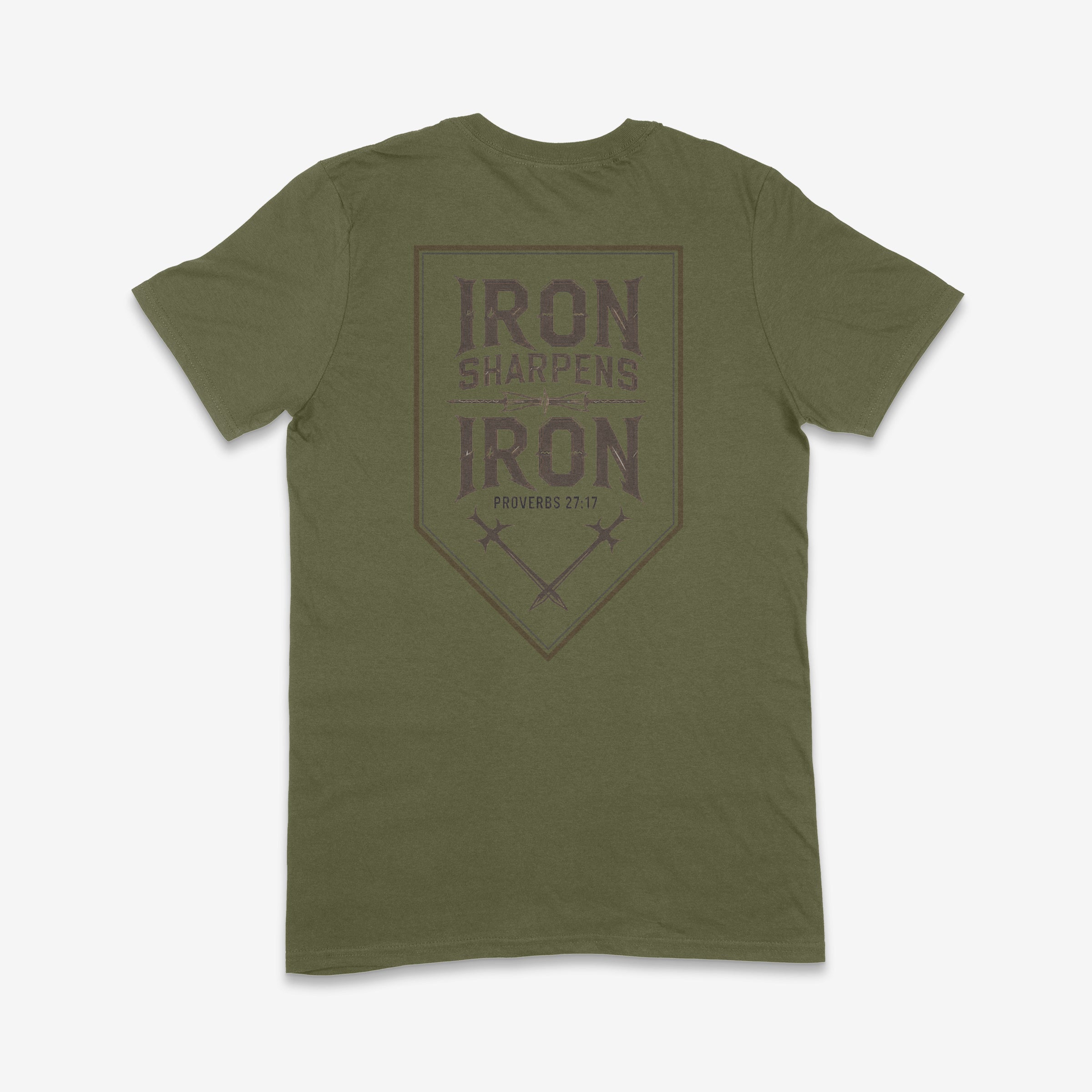 Proverbs 27:17 - “Iron Sharpens Iron” Adult T-Shirt – LightWear